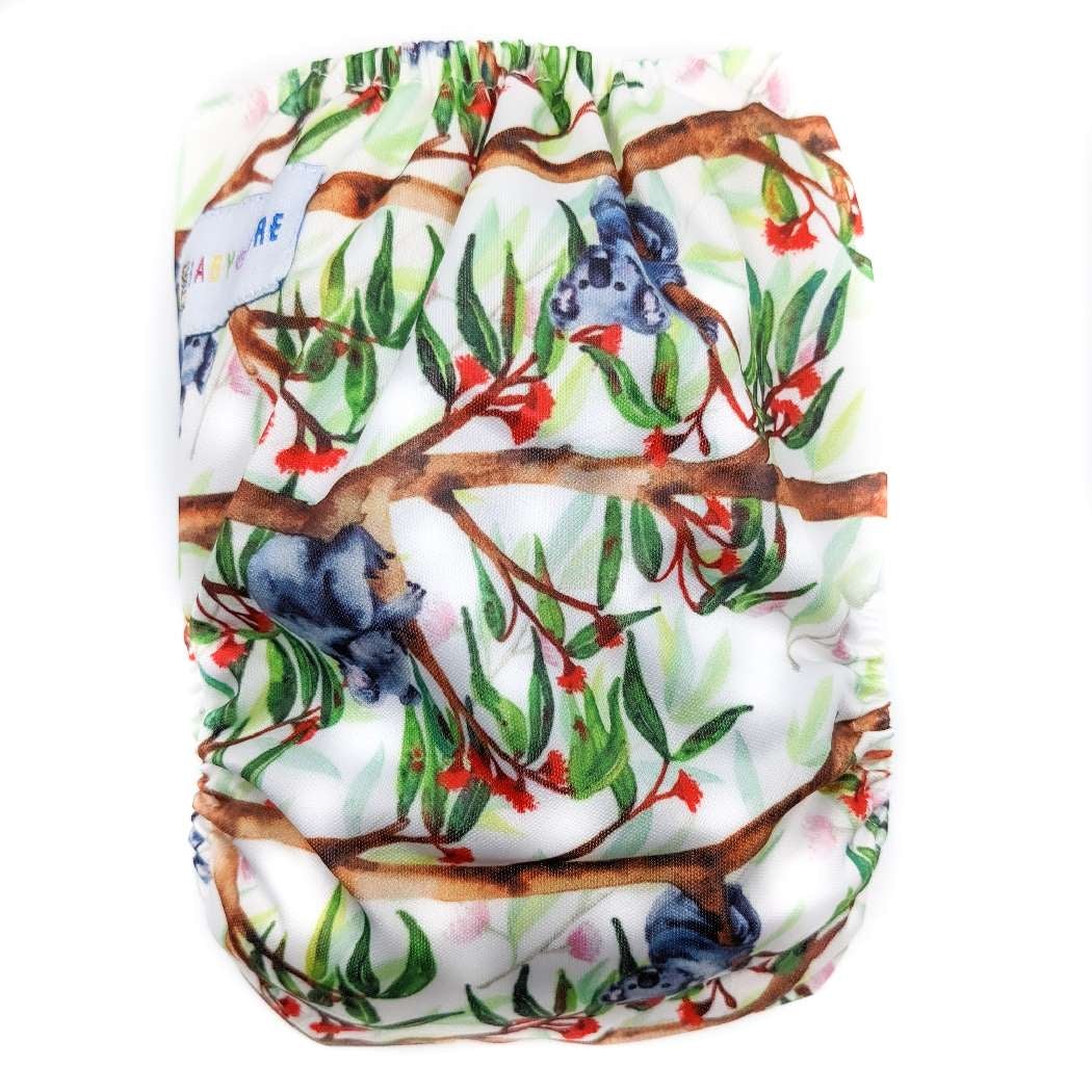 Bare Cub - Teddy Bare- Side Snapping Cloth Nappy — B Eco Family